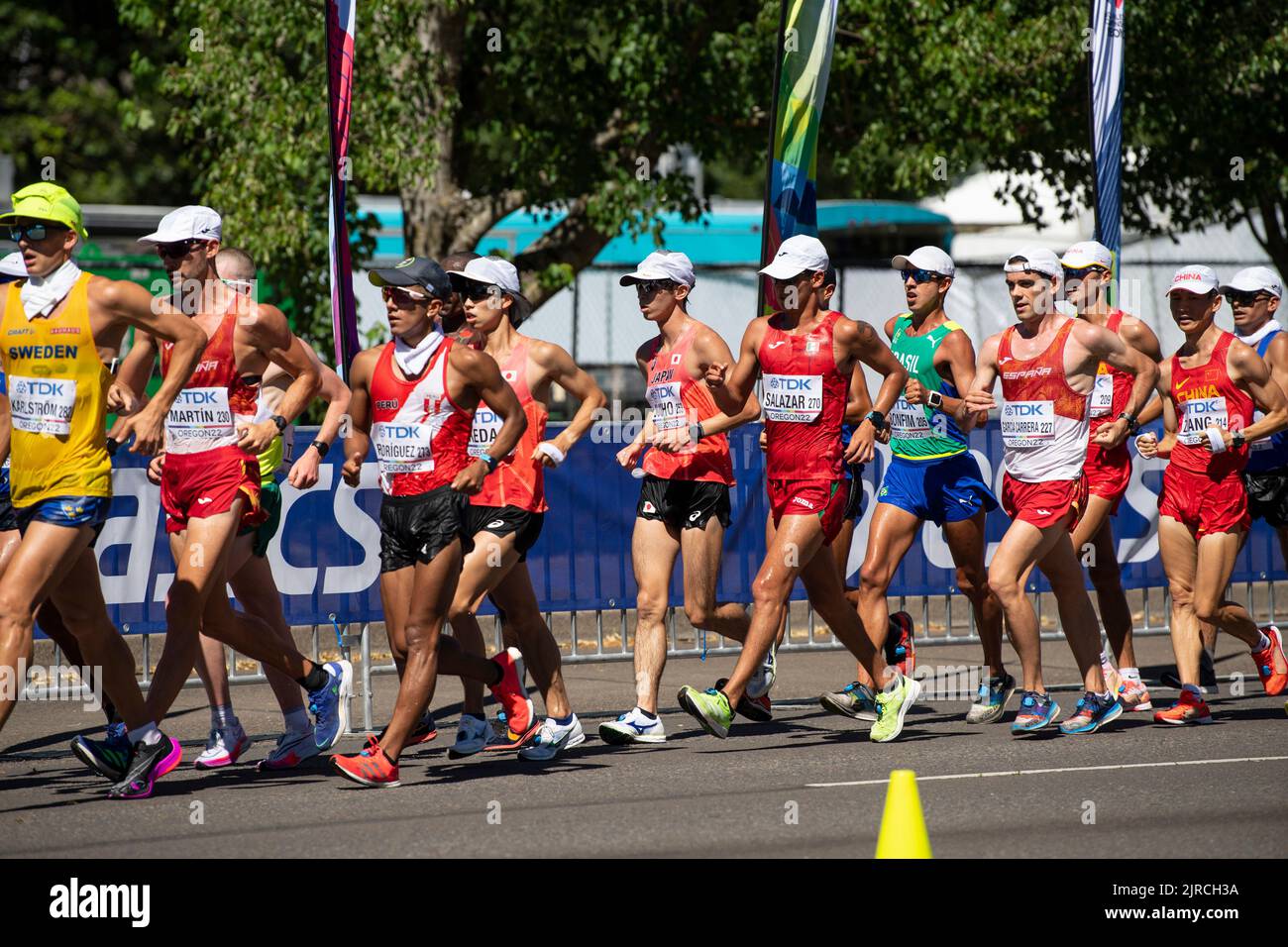 César Augusto Rodriguez of Peru competing in the men’s 20k walk at the ...