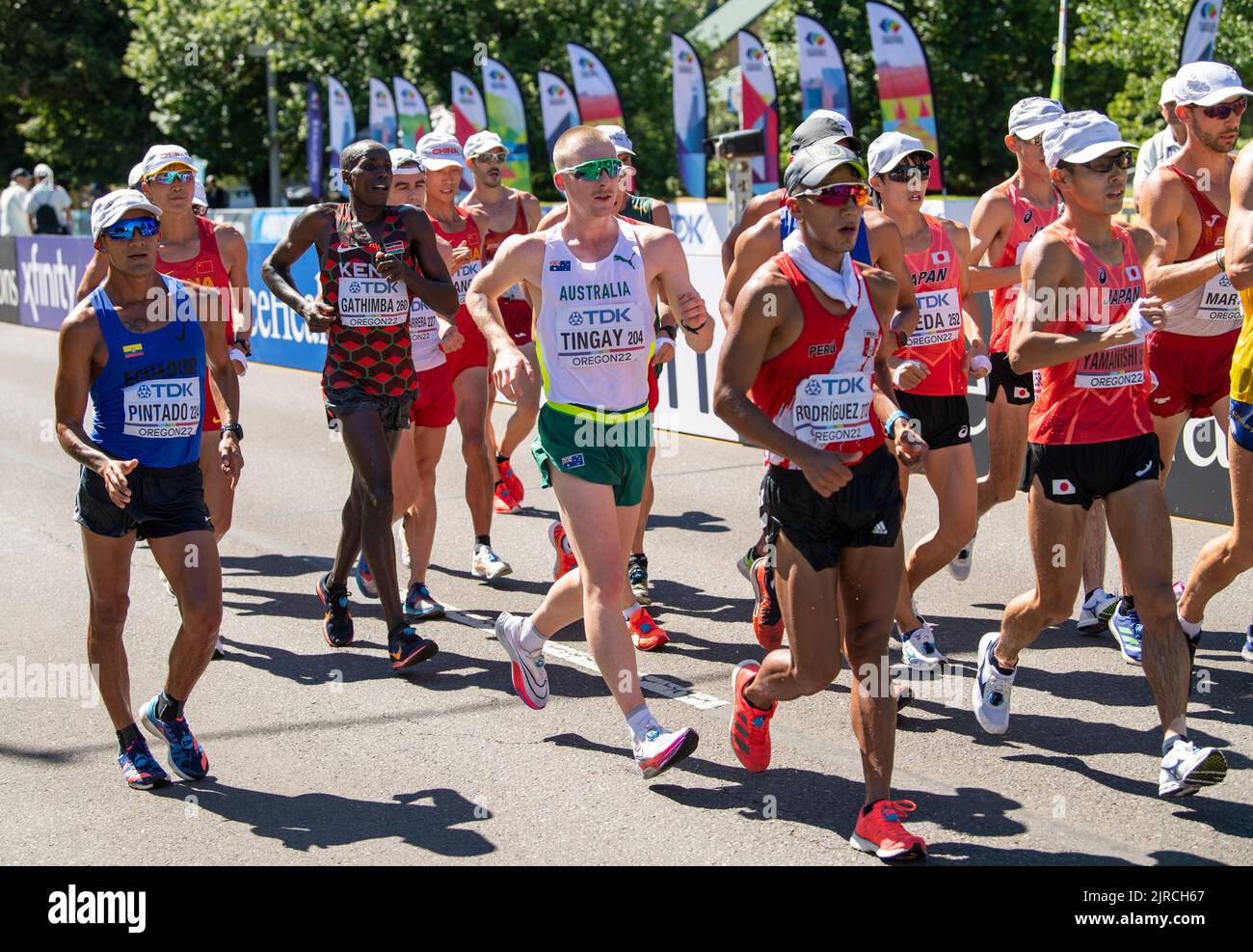 César Augusto Rodriguez of Peru competing in the men’s 20k walk at the ...