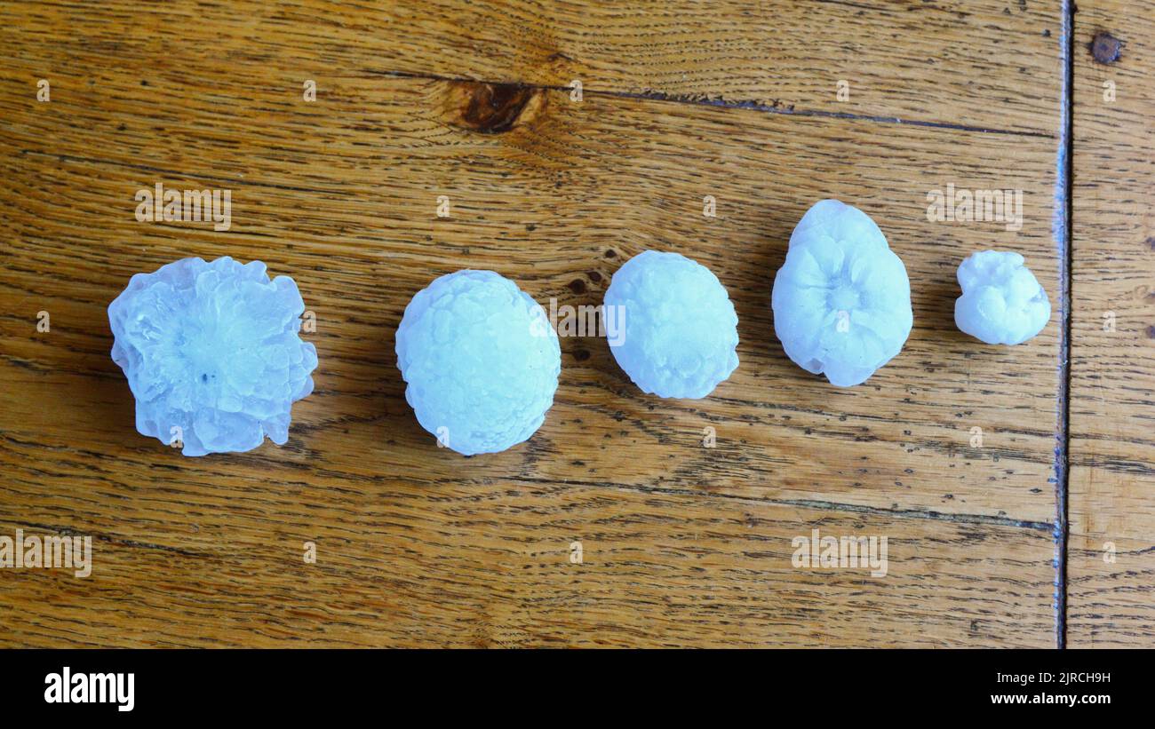 Impressive large hailstones fell during a supercelular hailstorm which ...