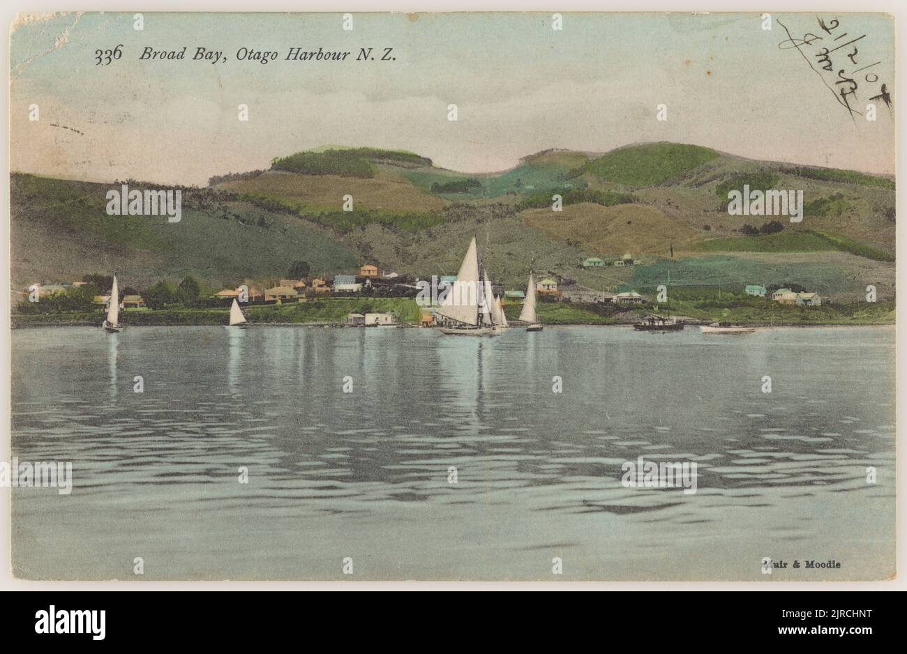 Broad Bay, Otago Harbour, New Zealand, 1907, Dunedin, by Muir & Moodie ...