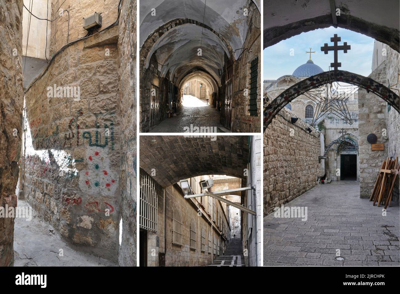 The Via Dolorosa is a street in Jerusalem which corresponds to the path ...