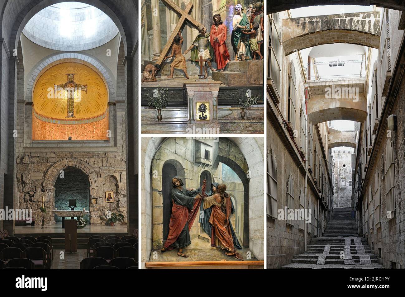 The Via Dolorosa is a street in Jerusalem which corresponds to the path ...