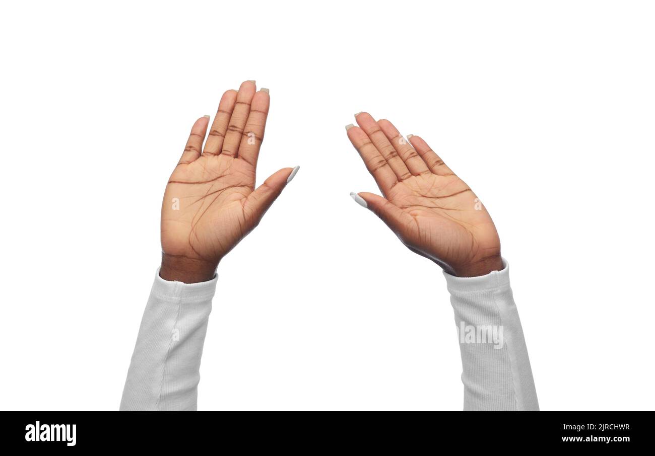 Hand palm african american hi-res stock photography and images - Alamy