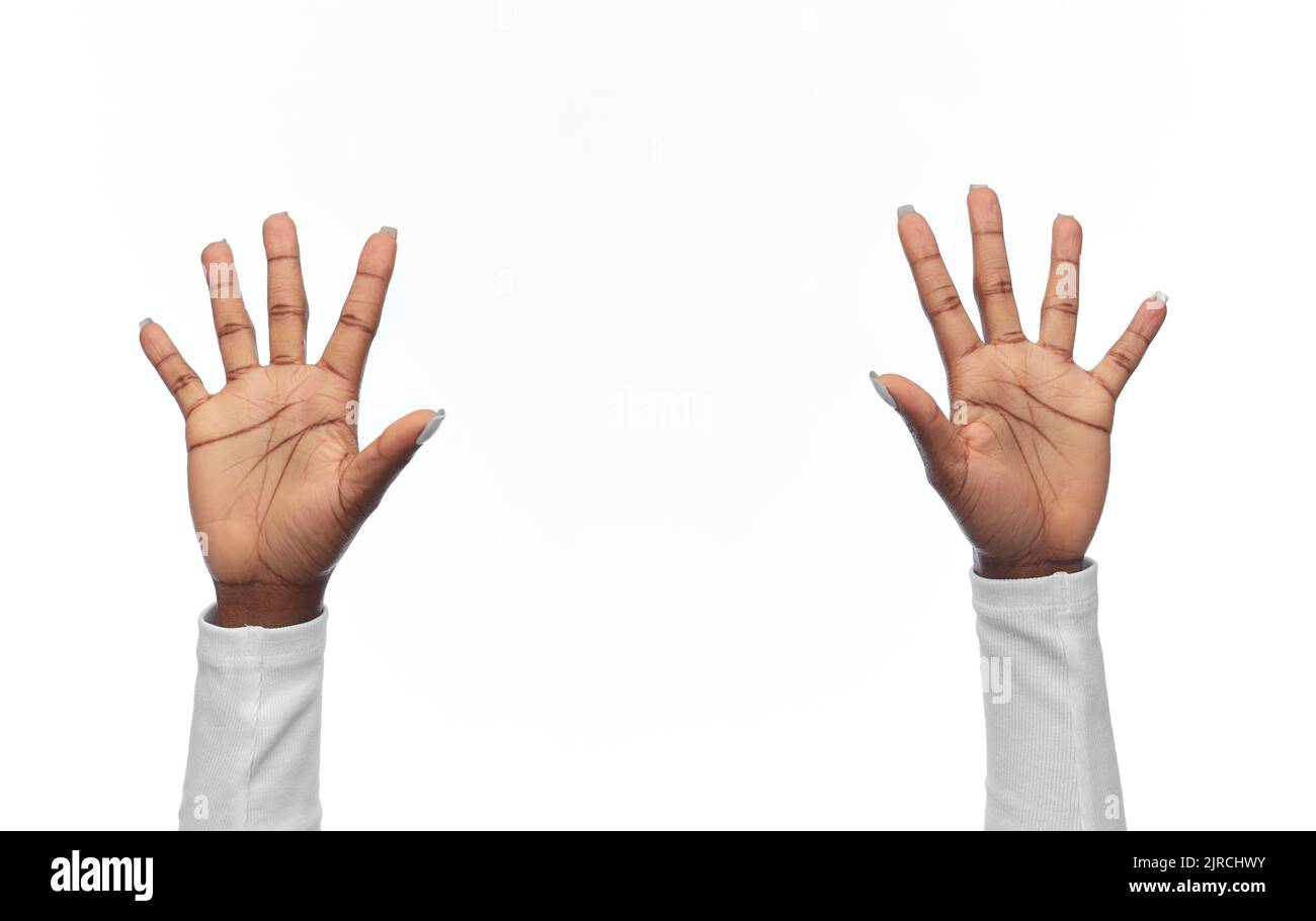 Showing gesture woman hi-res stock photography and images - Alamy