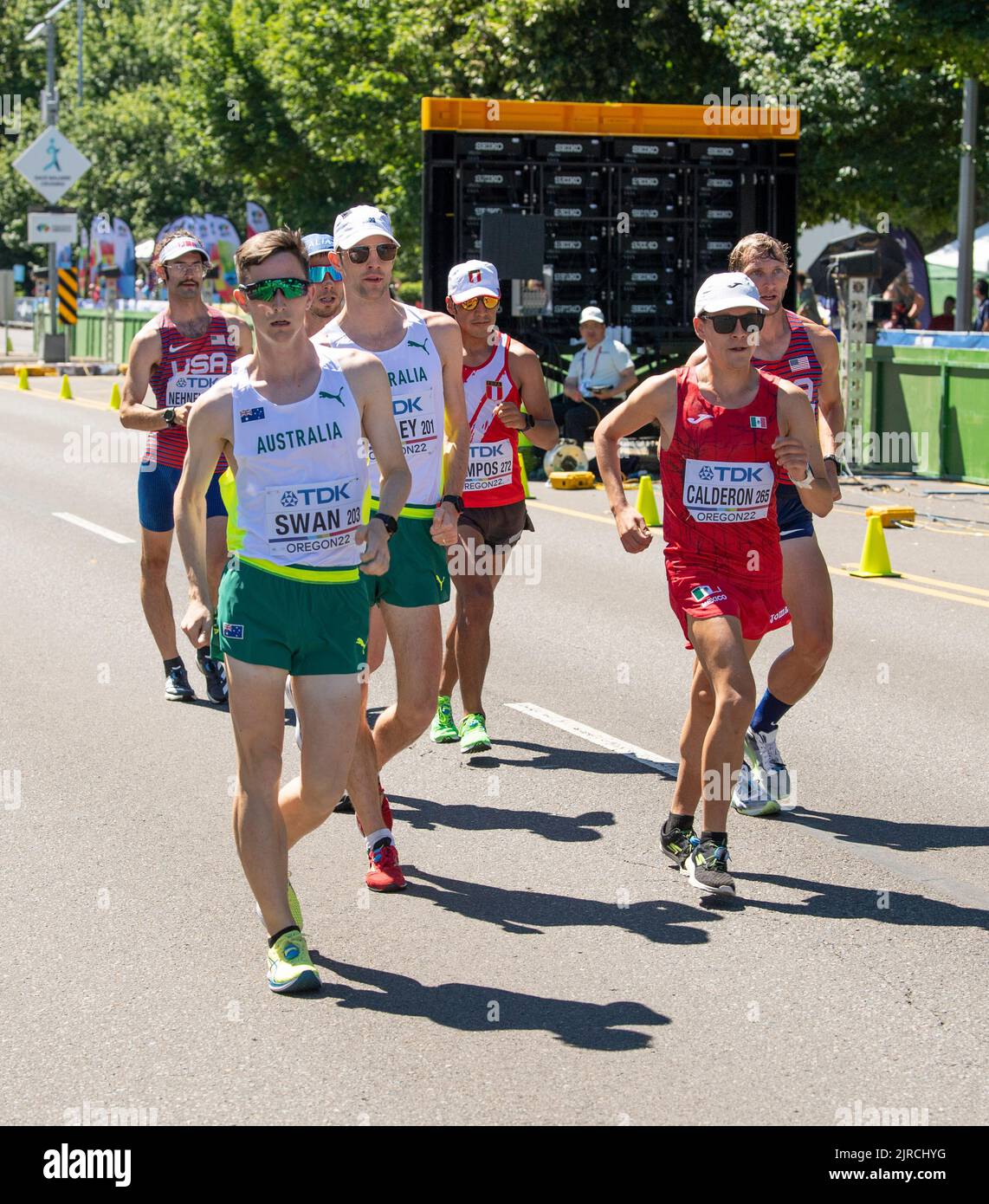 Jesus Calderon of Mexico competing in the men’s 20k walk at the World ...