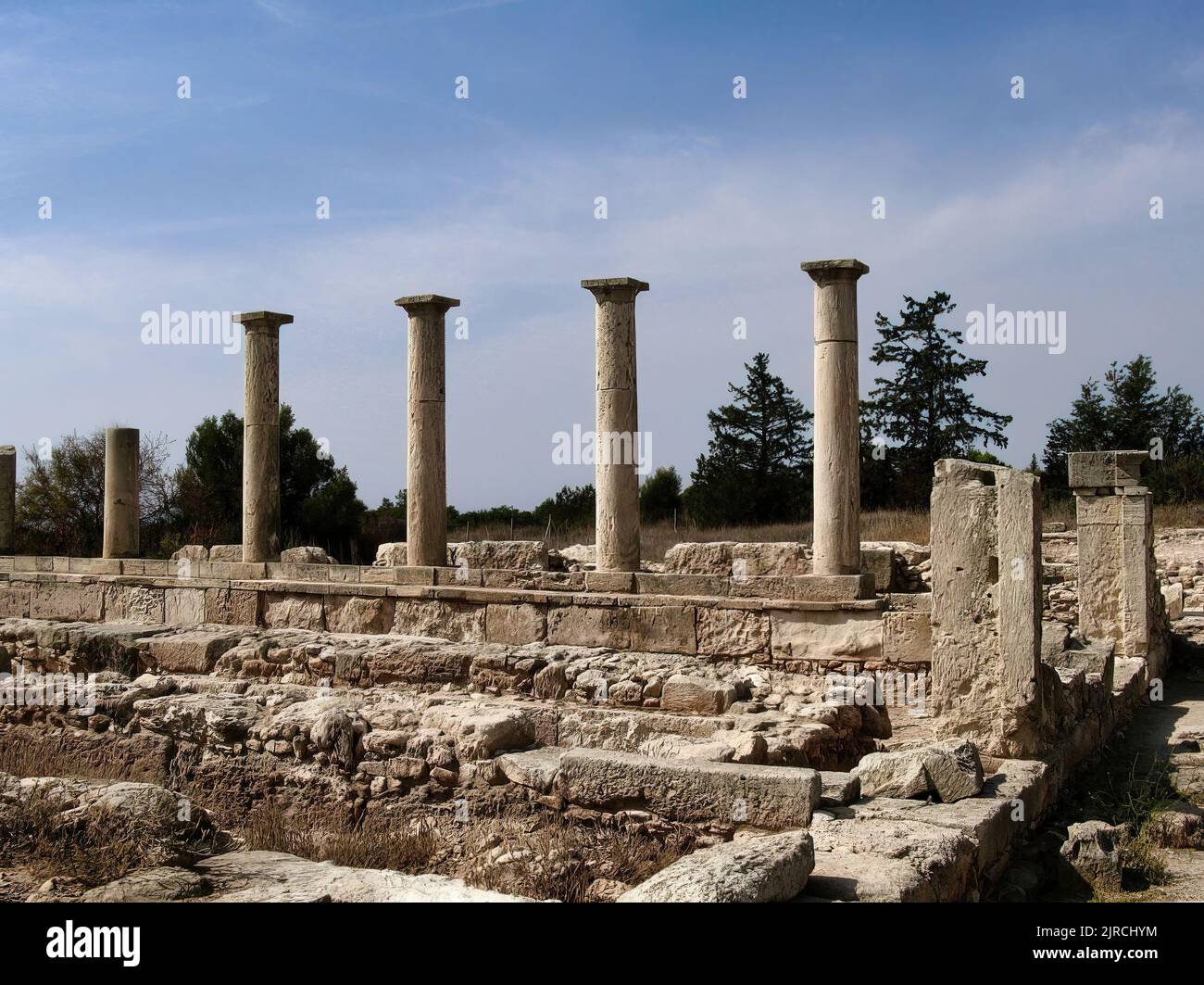 Kourion archaeological site, ruins of ancient town, Cyprus, Limassol ...