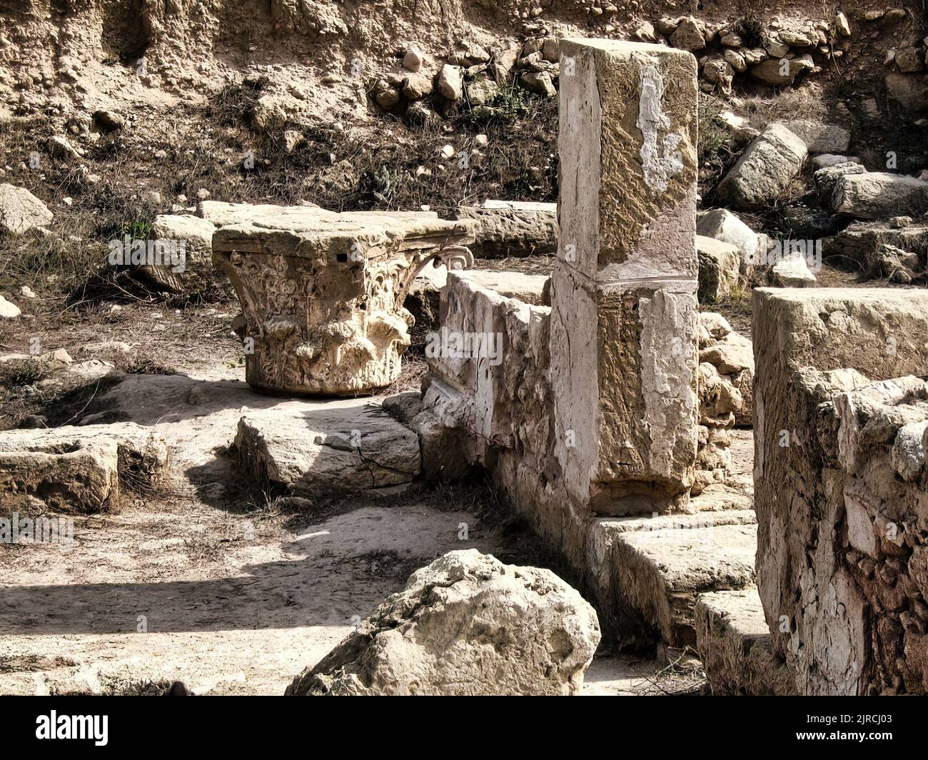 Ruins of ancient town in Paphos archaeological site, Paphos, Cyprus (1 ...