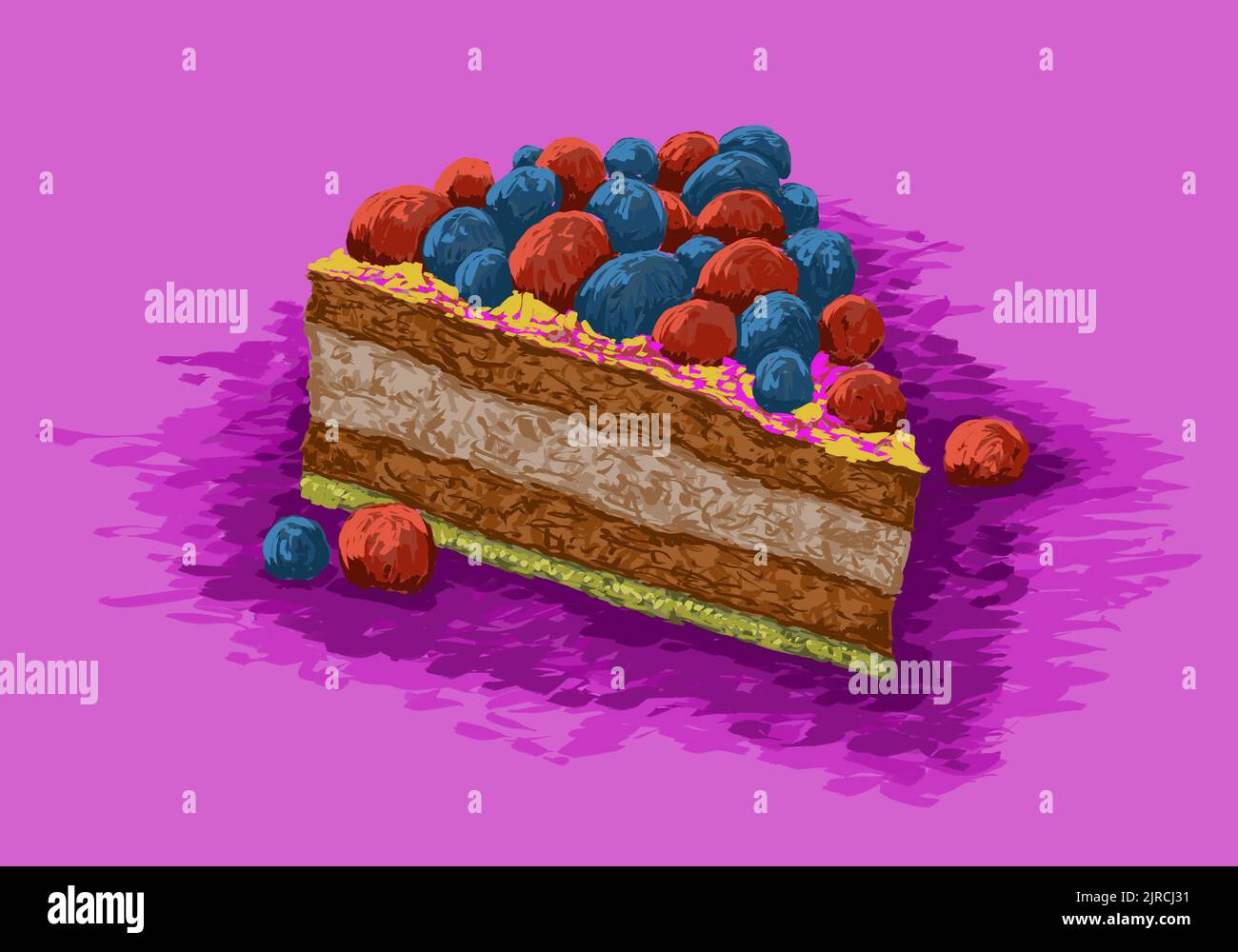 cake - digital painting Stock Photo - Alamy