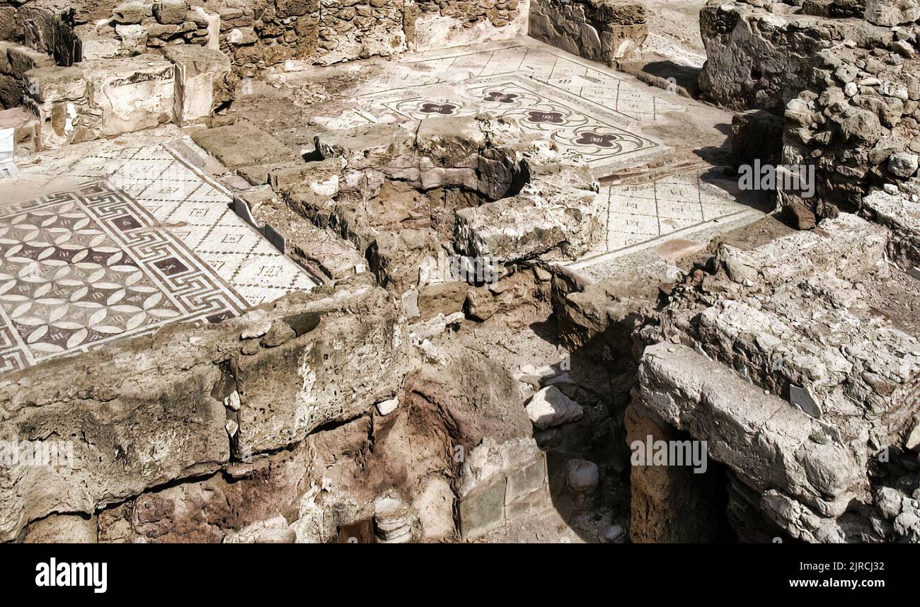Ruins of ancient town in Paphos archaeological site, Paphos, Cyprus (1 ...
