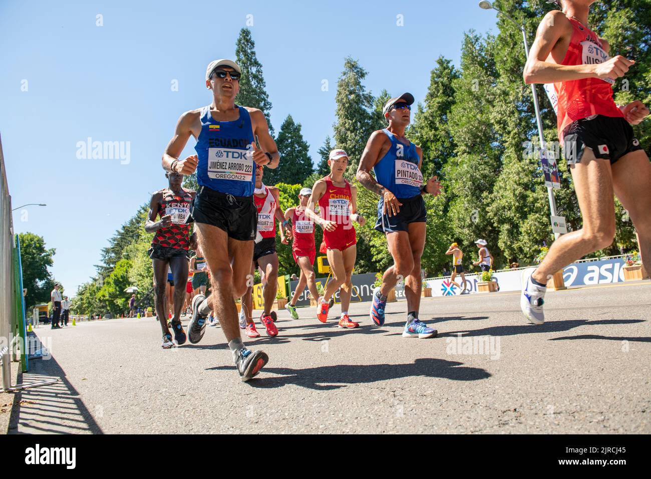Jordy Rafael Jimenez Arrobo of Ecuador competing in the men’s 20k walk ...