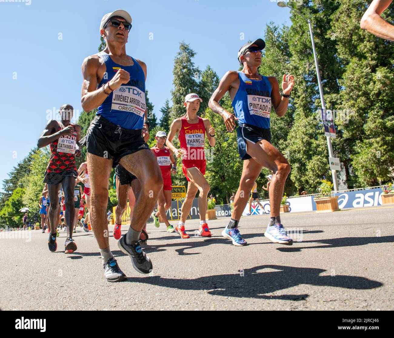 Jordy Rafael Jimenez Arrobo of Ecuador competing in the men’s 20k walk ...