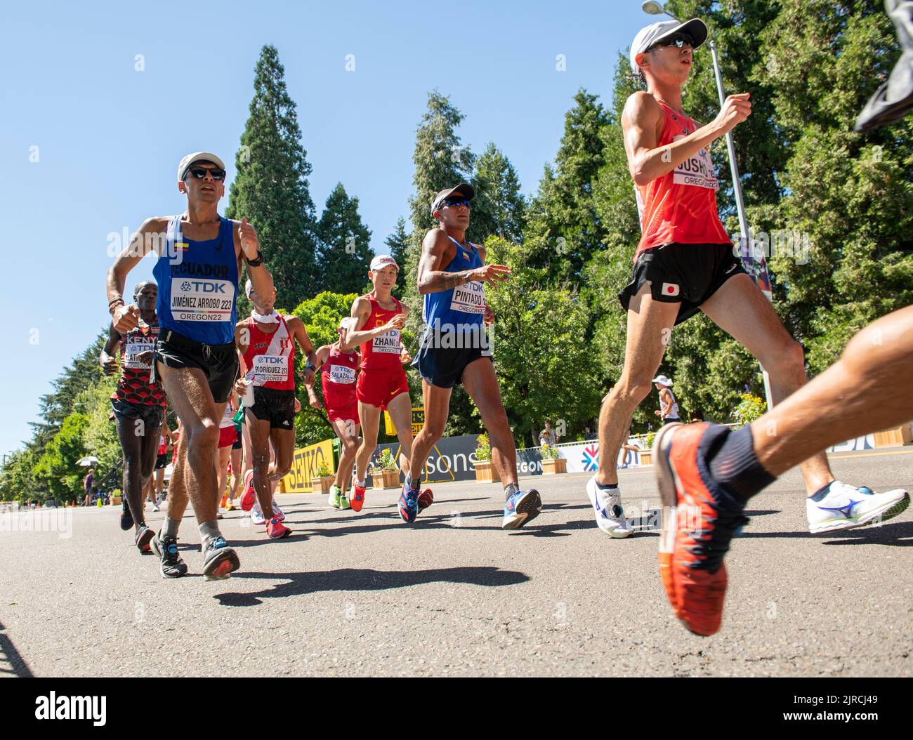Jordy Rafael Jimenez Arrobo of Ecuador competing in the men’s 20k walk ...