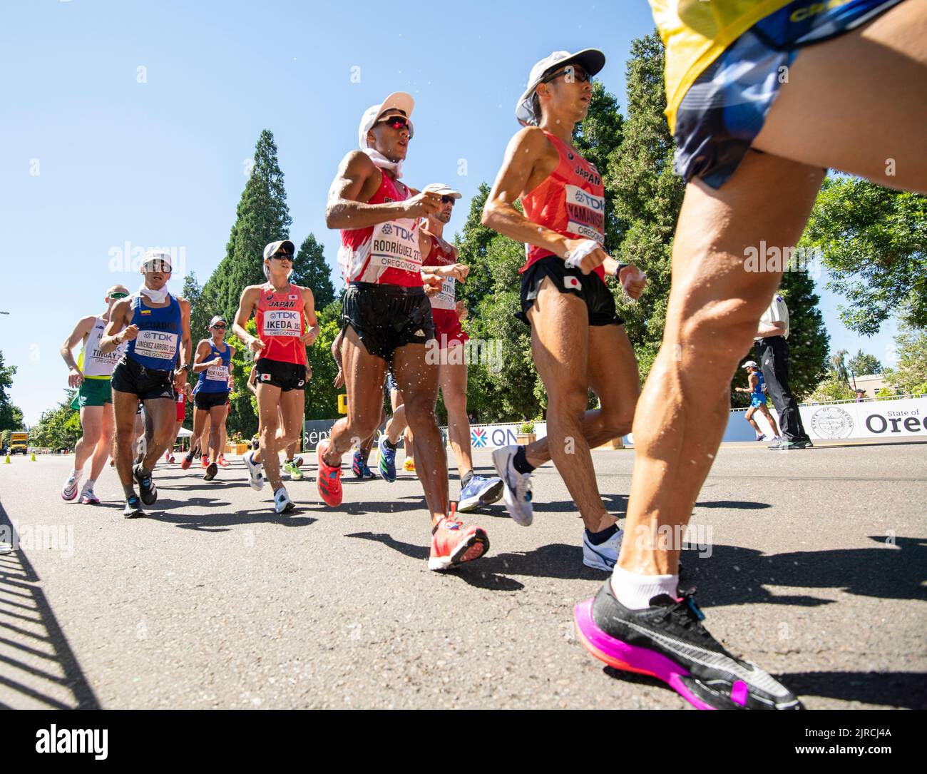 Jordy Rafael Jimenez Arrobo of Ecuador competing in the men’s 20k walk ...