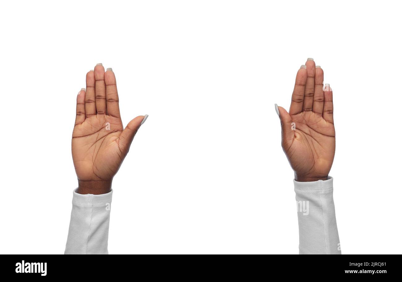 Hand palm african american hi-res stock photography and images - Alamy