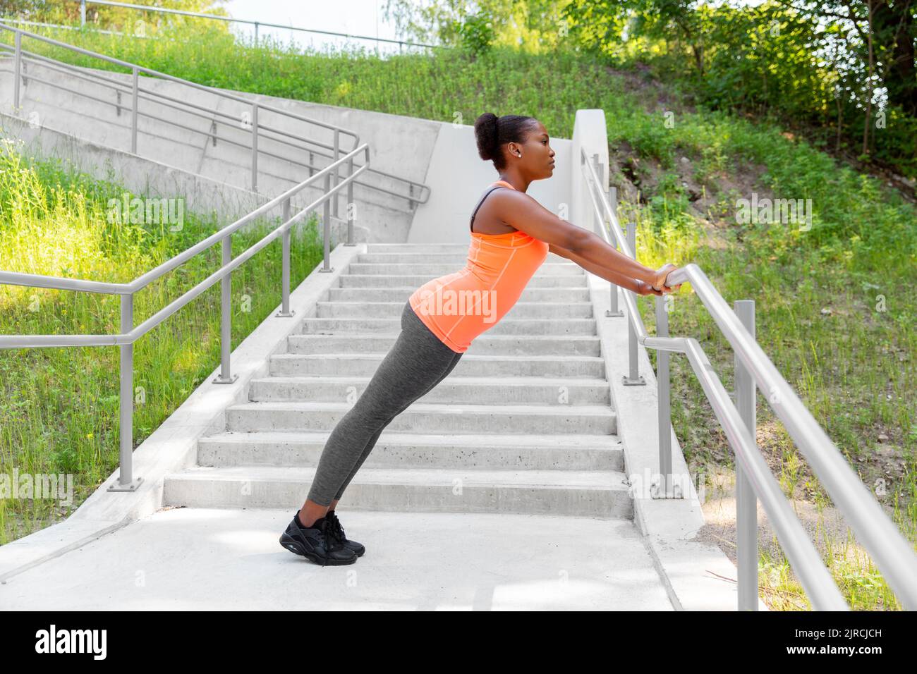 Push ups fitness african hi-res stock photography and images - Alamy