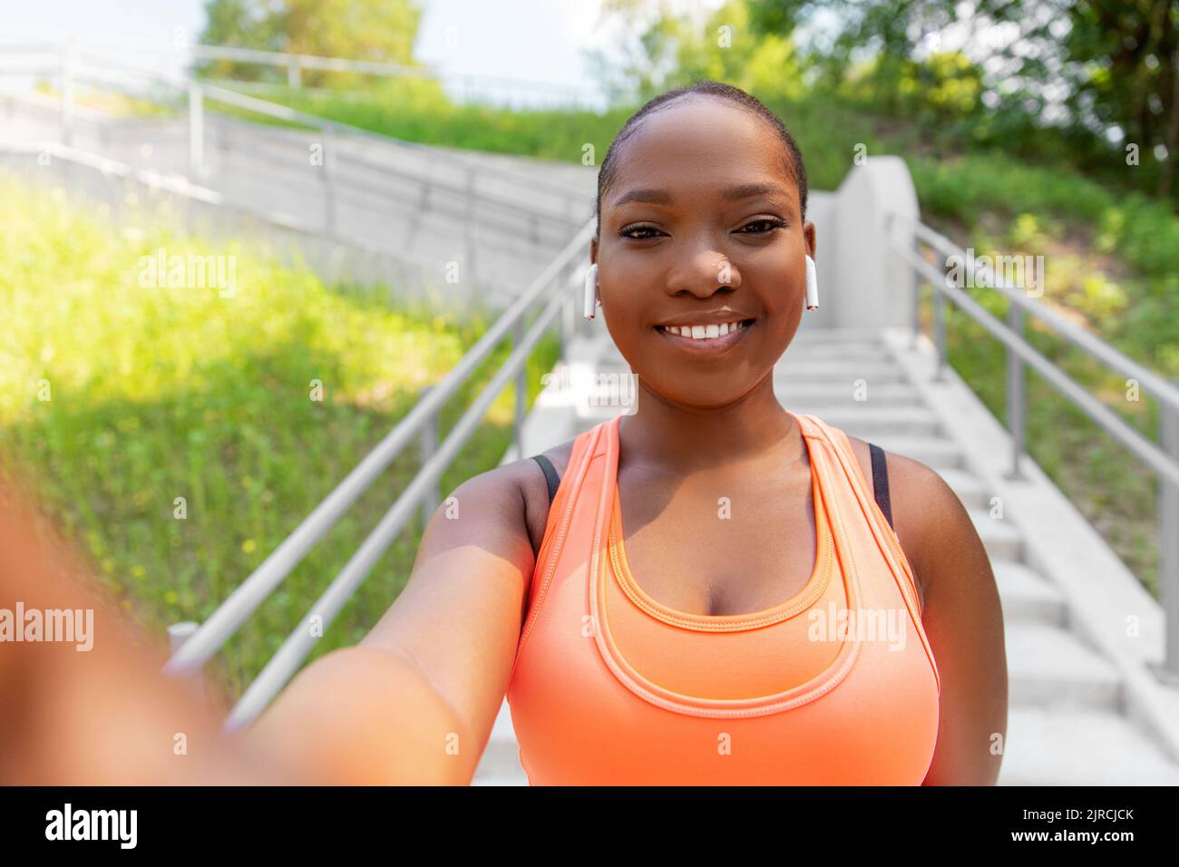 Sport selfie african hi-res stock photography and images - Alamy