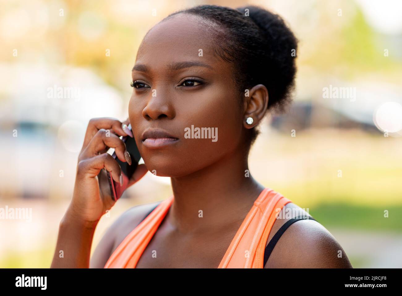 African woman calling on hi-res stock photography and images - Alamy