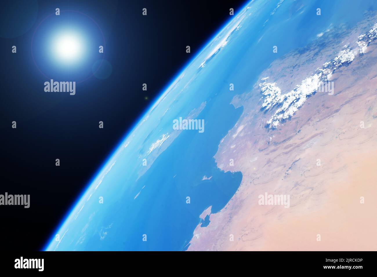 View of the planet earth from space. Elements of this image furnished ...