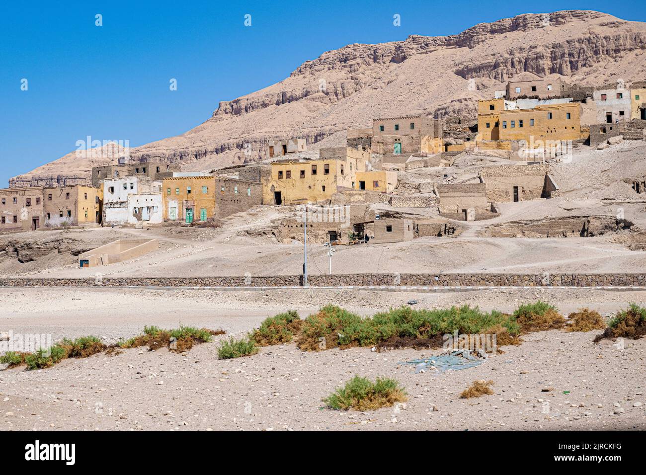 The Theban Necropolis in front of Valley of the Kings and the Valley of the Queens at Luxor, a ...