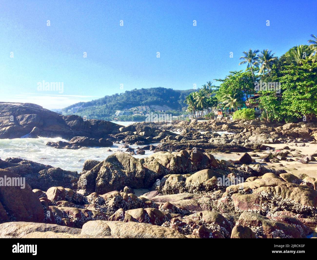 A magnificent paradise beach in Thailand on the island of Phuket Stock ...