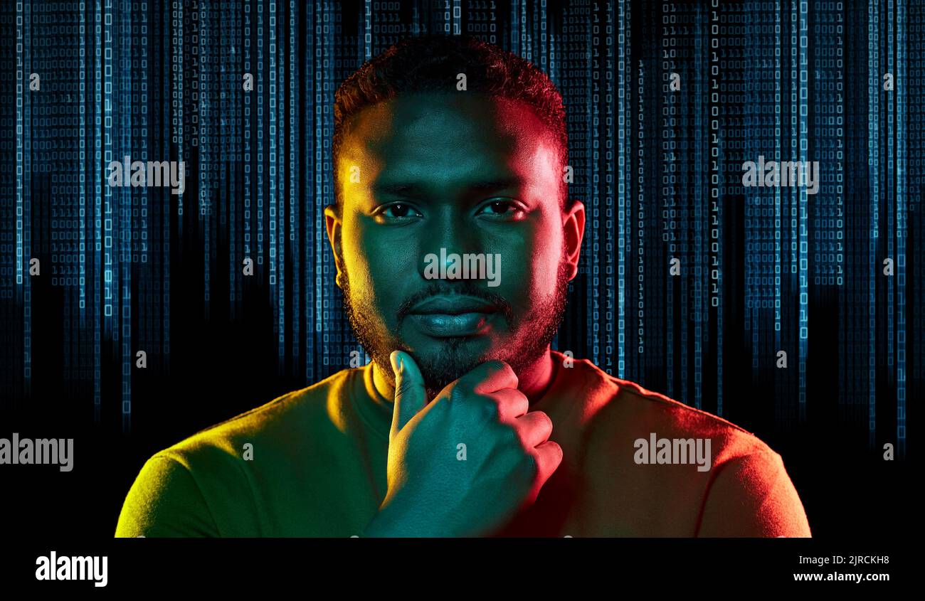 Portrait african american programmer hi-res stock photography and images - Alamy