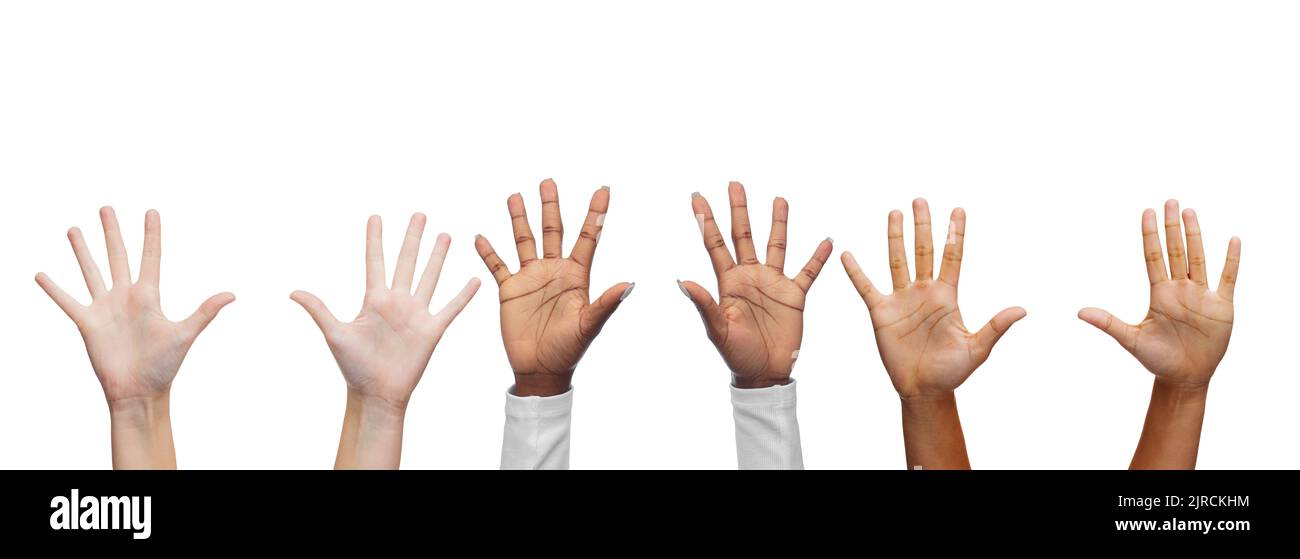 hands of people with diverse ethnicity Stock Photo - Alamy