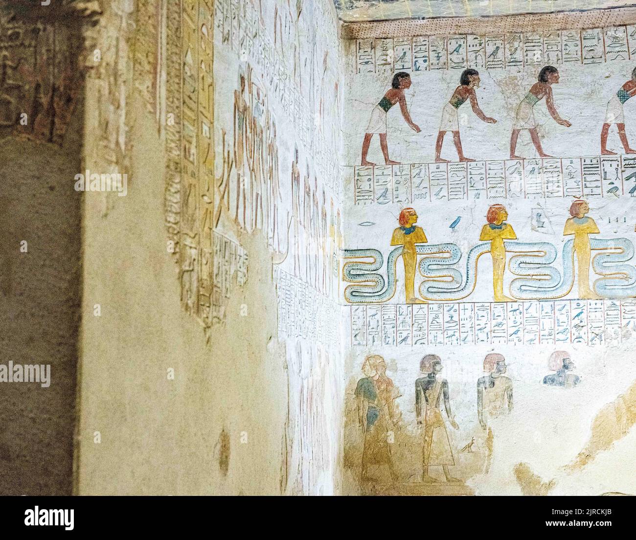 KV6 Tomb of Ramesses IX intact with hieroglyphs and paintings at the ...