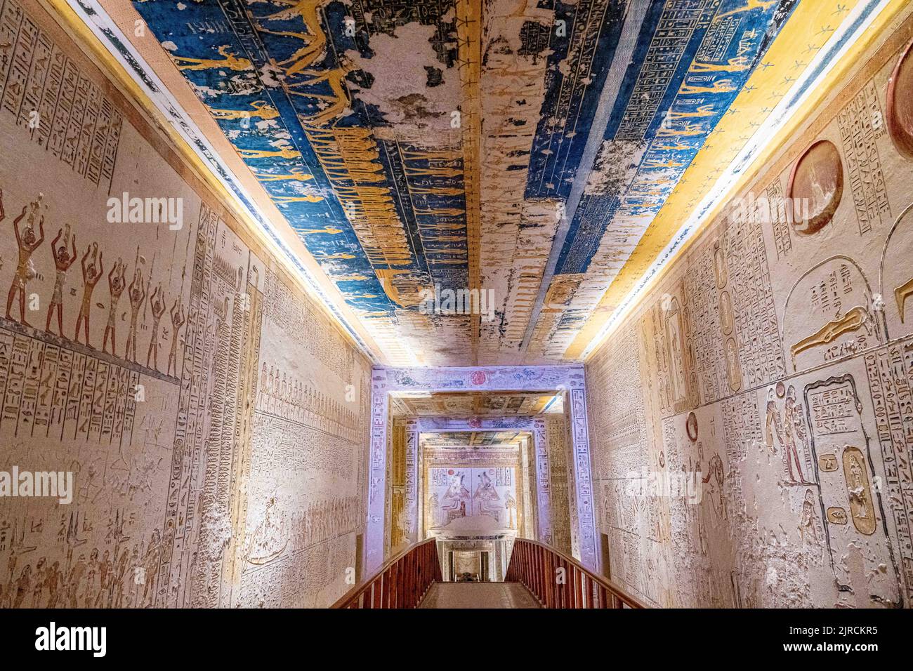 KV9 Tomb Started by Ramses V and finished by Ramses VI, intact with ...