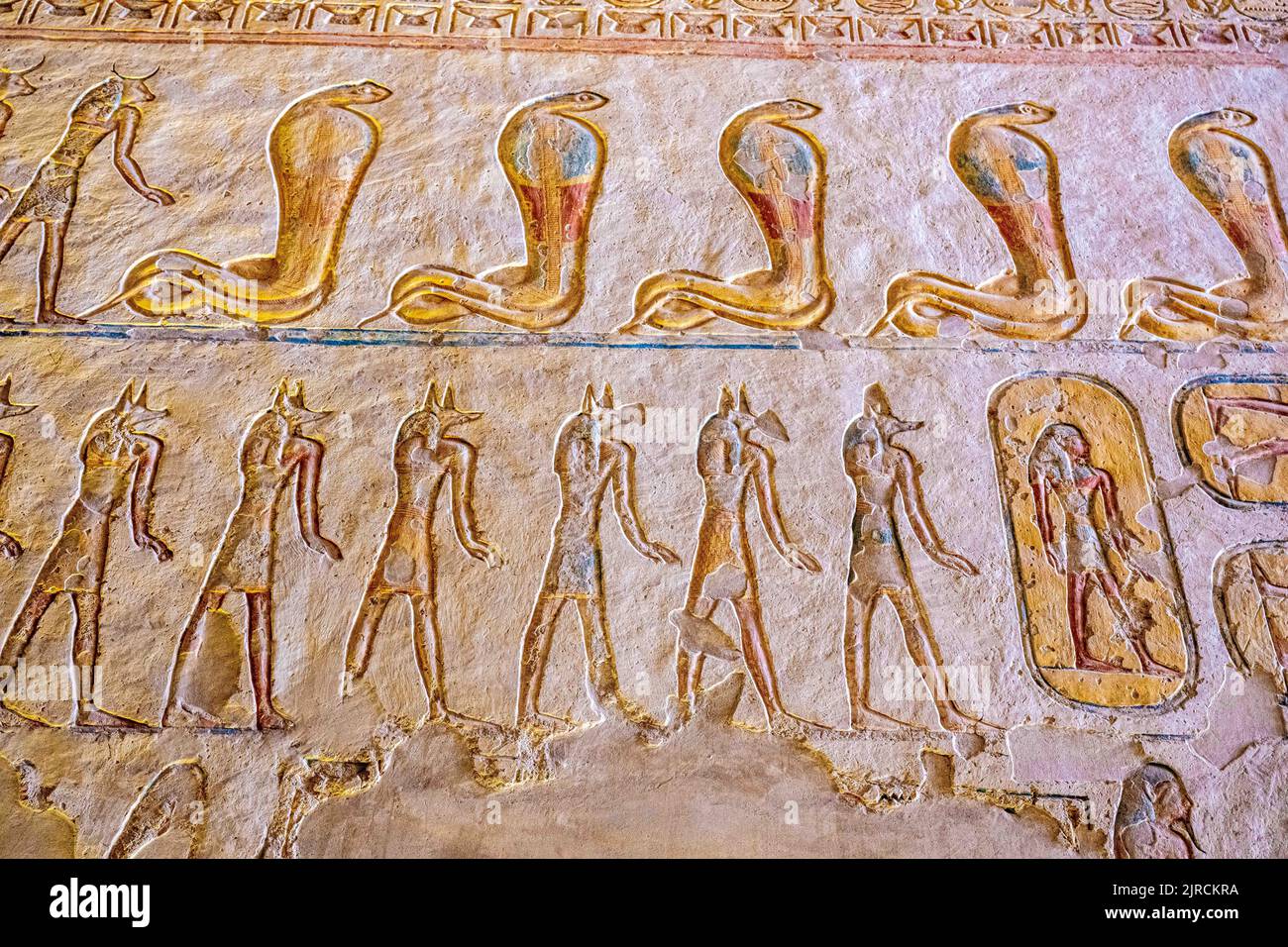 KV6 Tomb of Ramesses IX intact with hieroglyphs and paintings at the ...