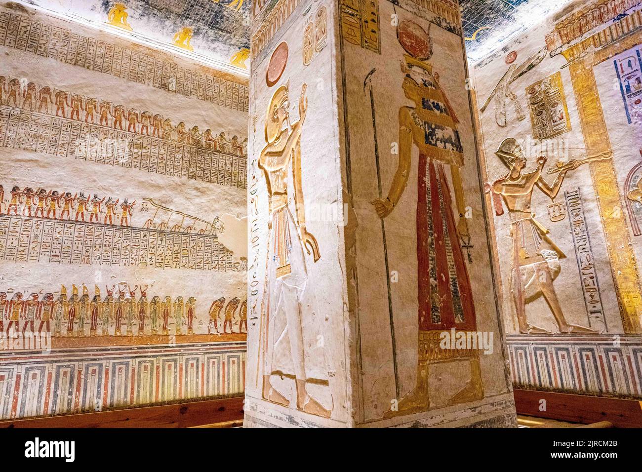 KV9 Tomb Started by Ramses V and finished by Ramses VI, intact with ...