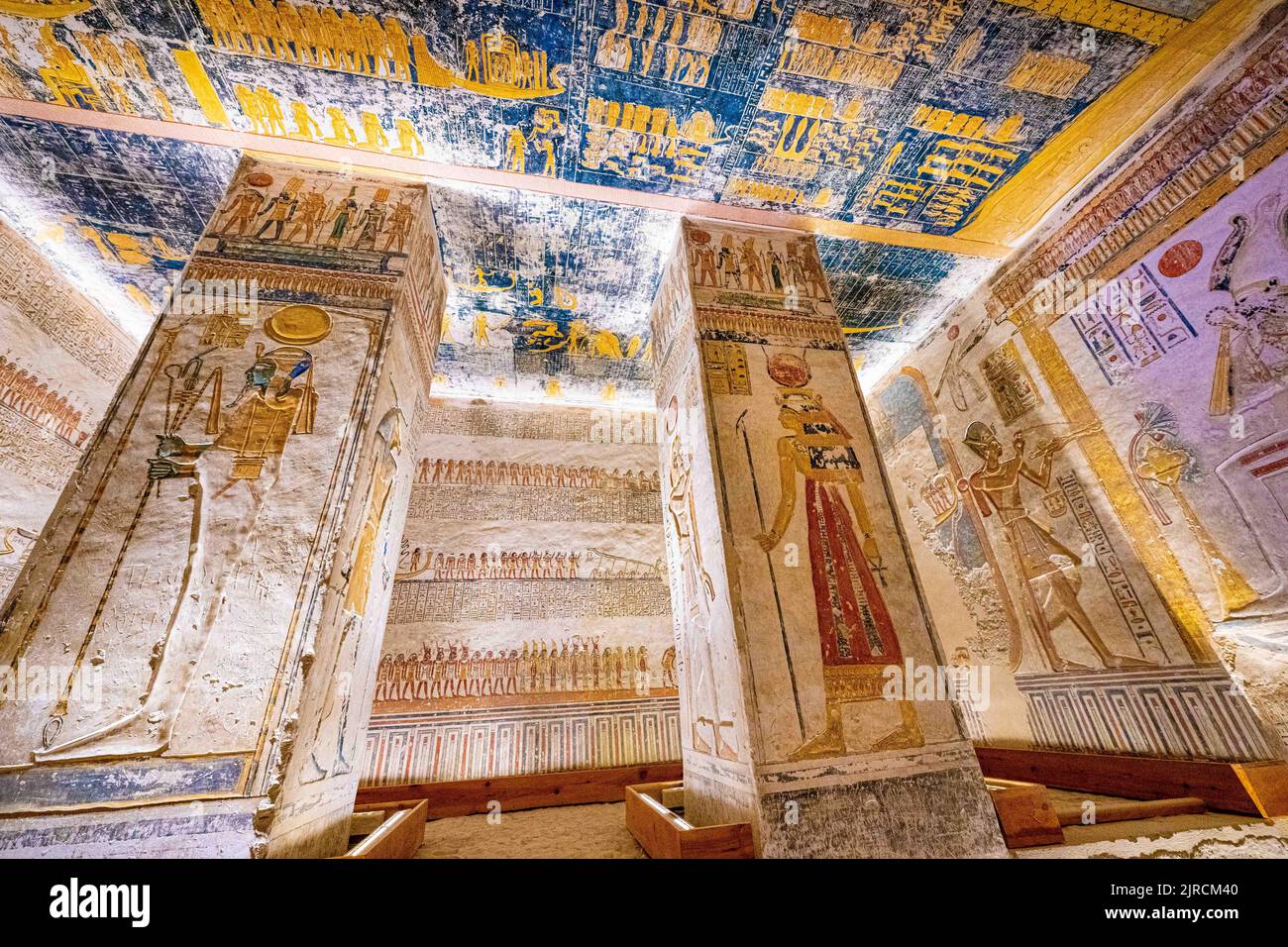 KV9 Tomb Started by Ramses V and finished by Ramses VI, intact with ...