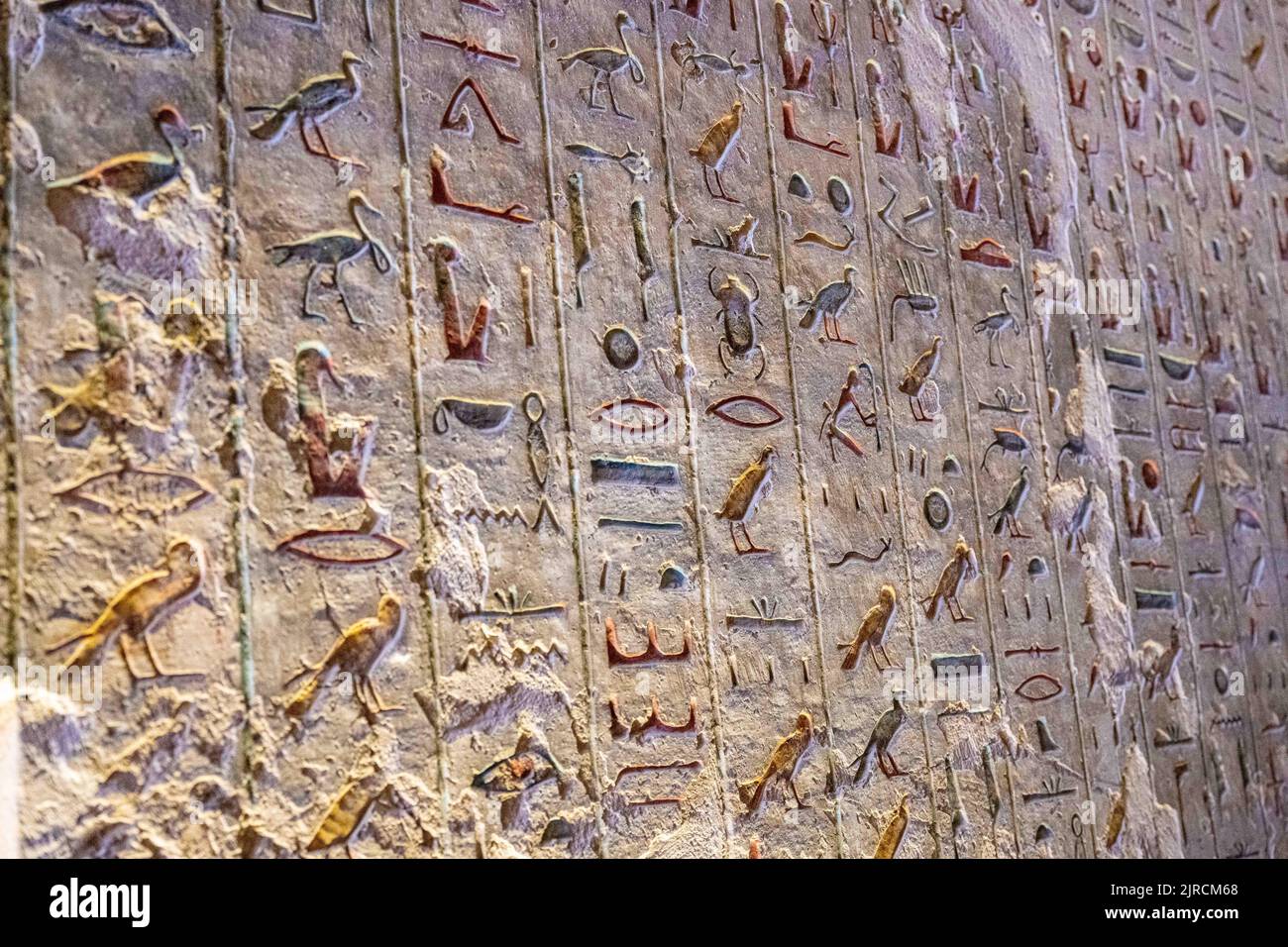 KV6 Tomb of Ramesses IX intact with hieroglyphs and paintings at the ...