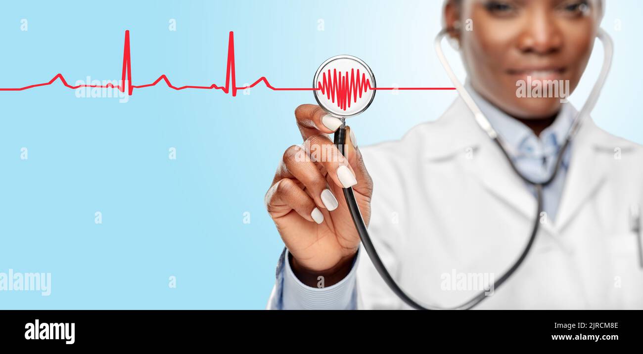 african american female doctor with stethoscope Stock Photo - Alamy