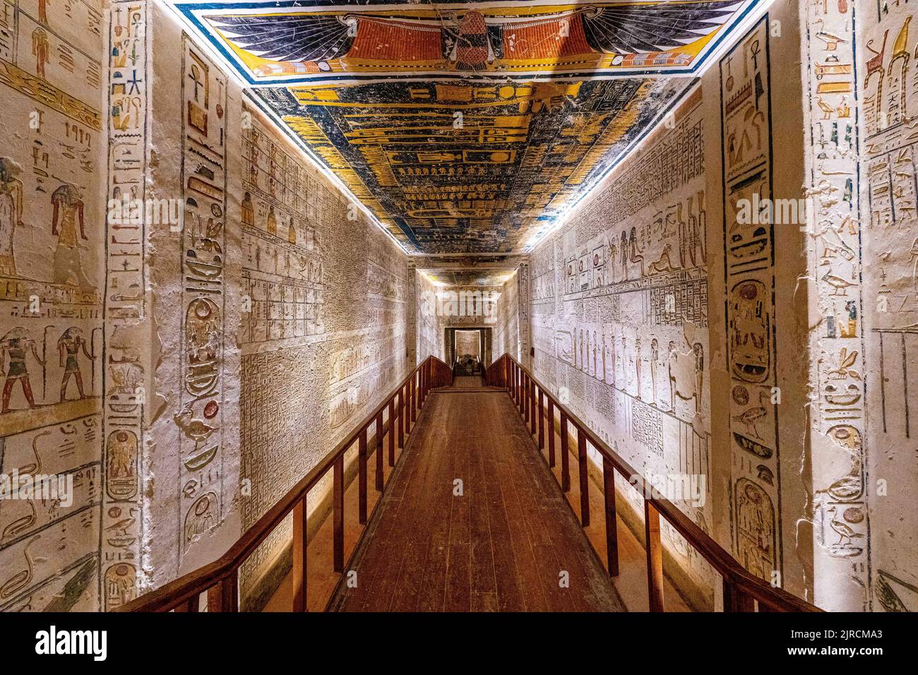 KV9 Tomb Started by Ramses V and finished by Ramses VI, intact with ...