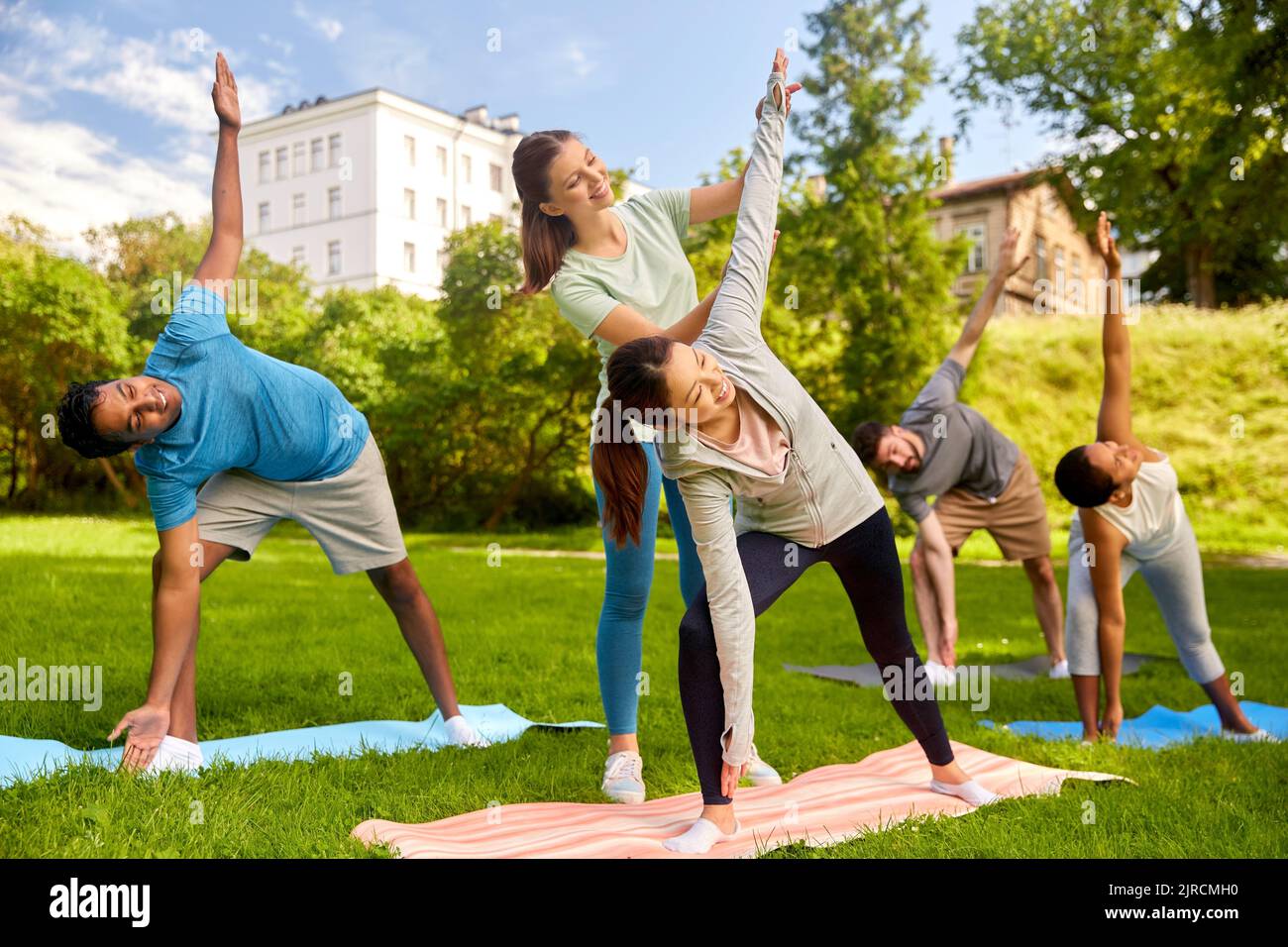 African american yoga instructor hi-res stock photography and images ...