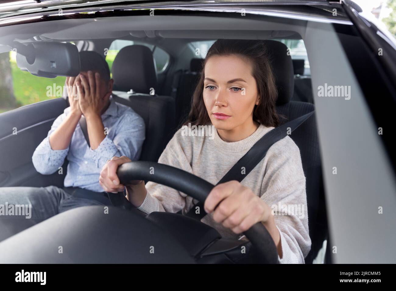 Driving lesson scared hi-res stock photography and images - Alamy