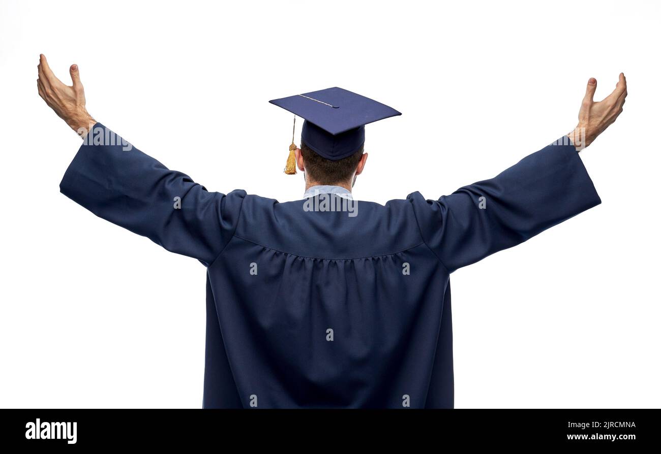 Student celebrating success raised hi-res stock photography and images ...