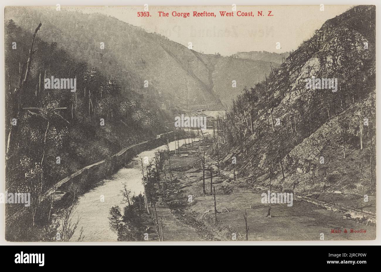 The Gorge, Reefton, West Coast, New Zealand, 1904, Reefton, by Muir ...
