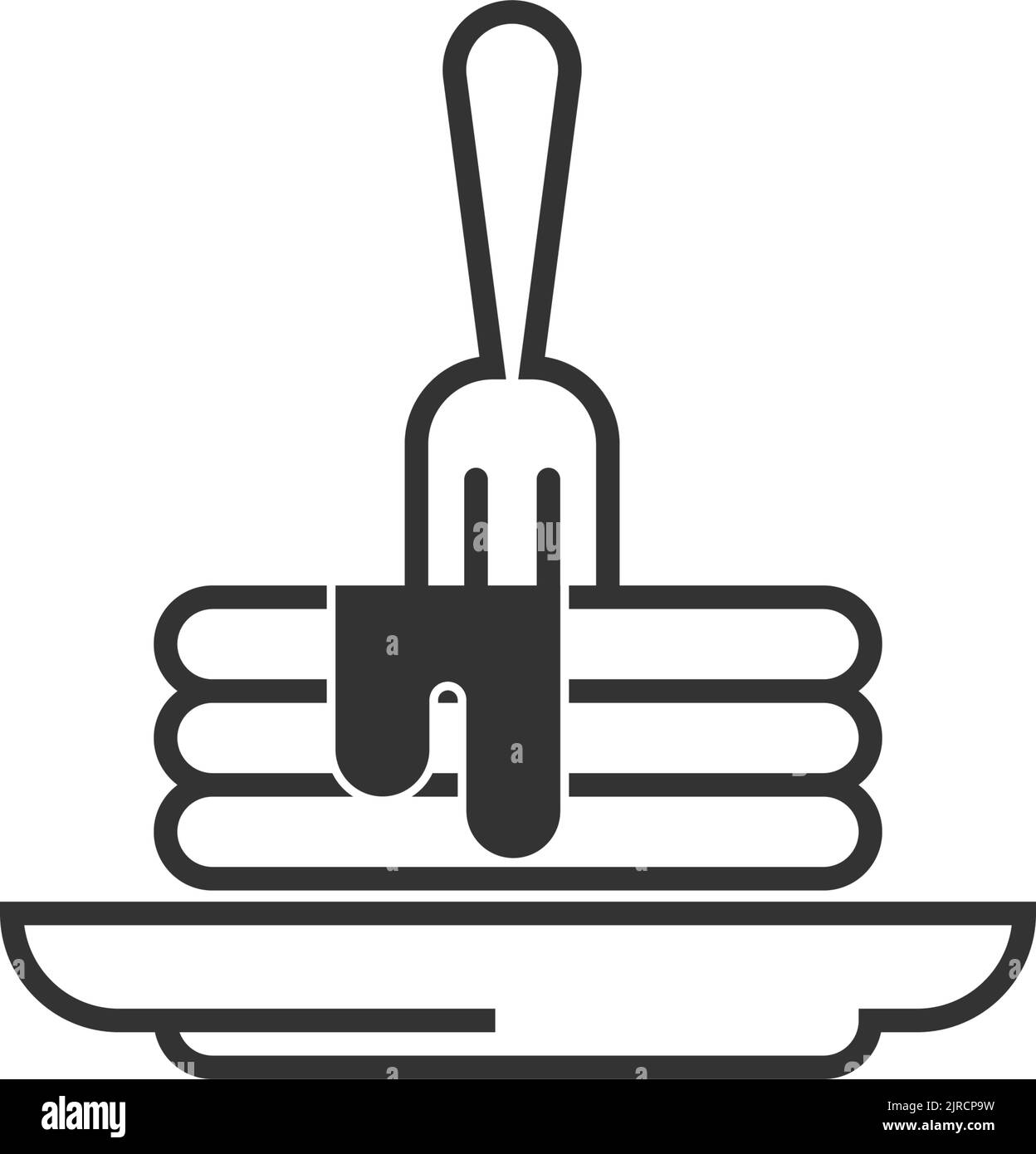 Pancake icon flat design illustration template Stock Vector Image & Art ...