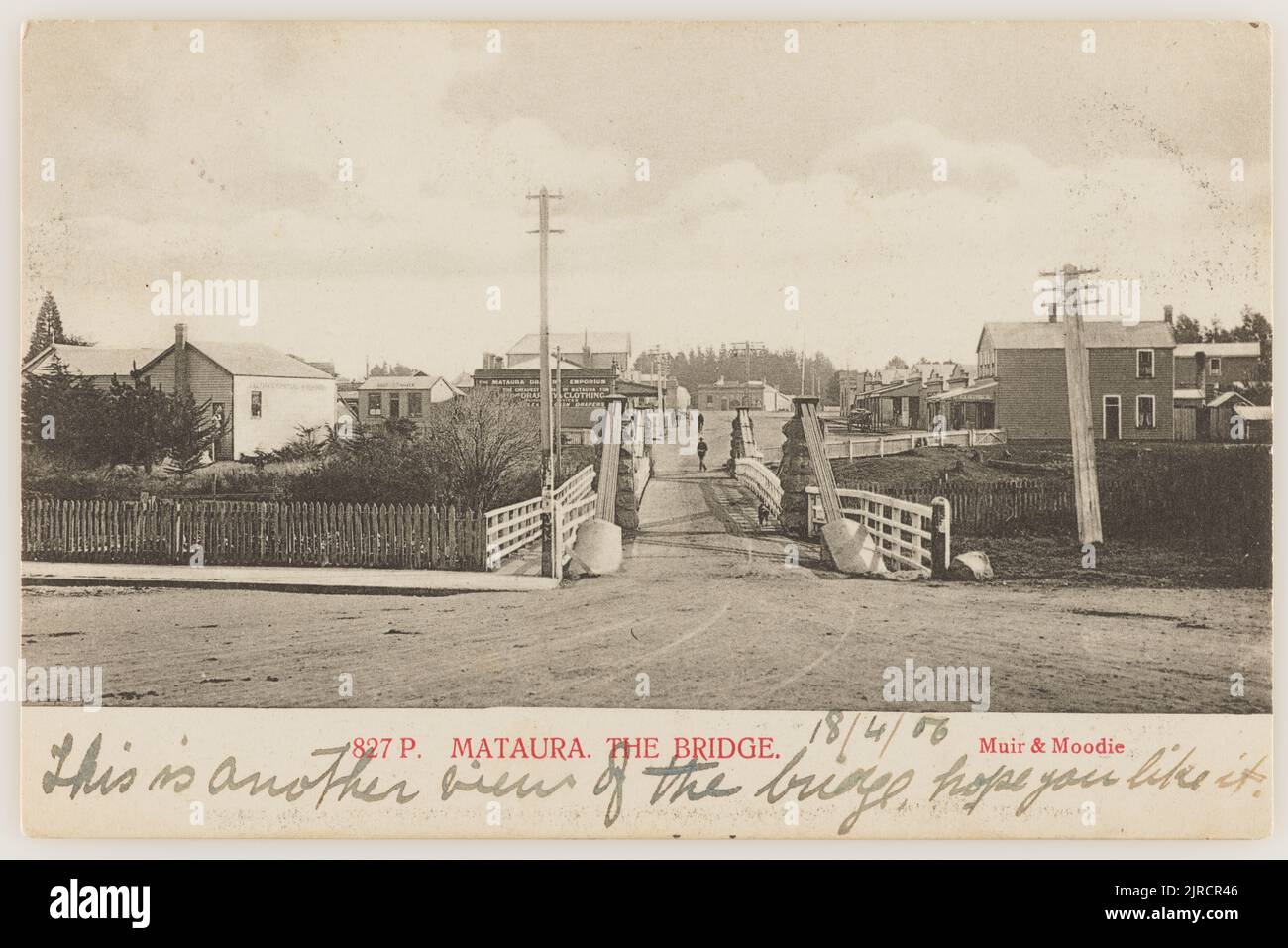 Mataura, The Bridge, 1905, Mataura, by Muir & Moodie Stock Photo - Alamy