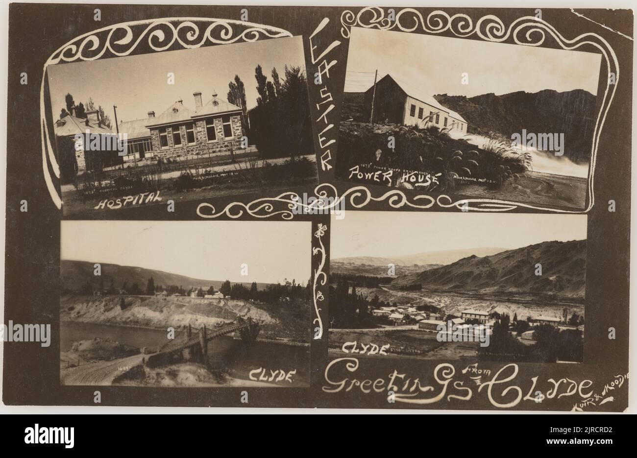 Greetings from Clyde, 1911, Clyde, by Muir & Moodie Stock Photo - Alamy