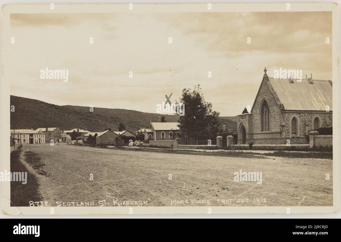 Scotland Street, Roxburgh, 1912, Roxburgh, by Muir & Moodie Stock Photo ...