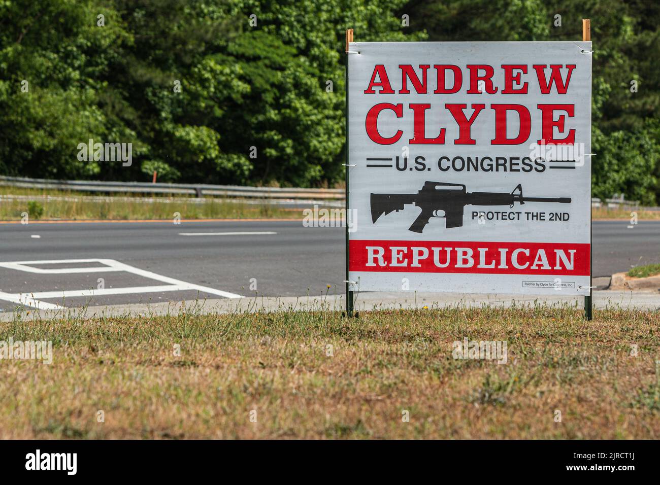 LAWRENCEVILLE, GA - MAY 21: A roadside campaign sign for Congressman ...
