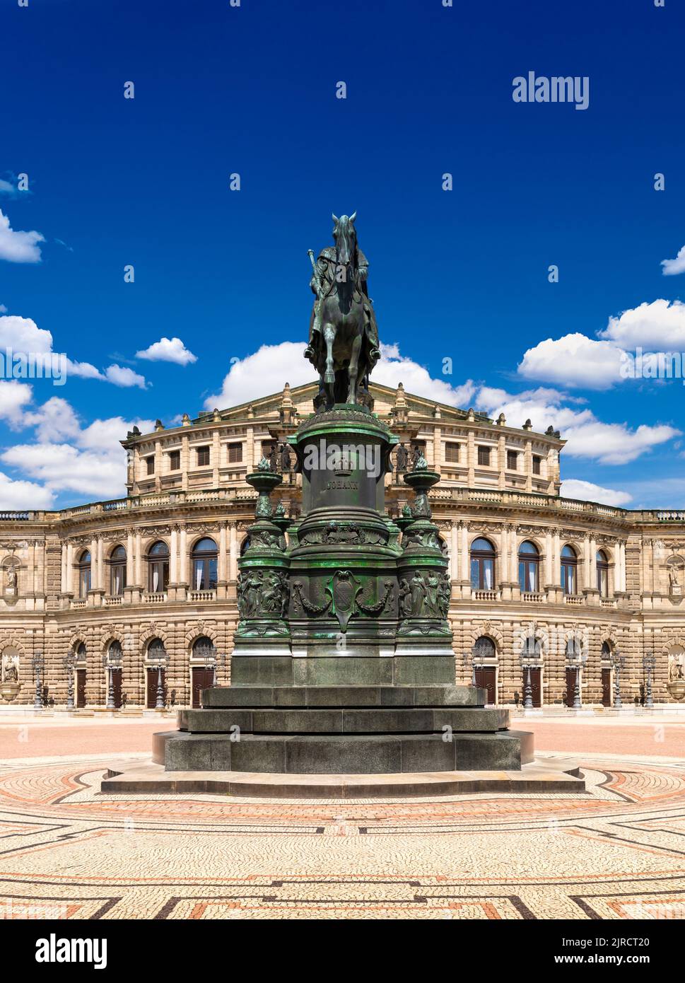 Equestrian statue of King Johann of Saxony at Theaterplatz, on the ...