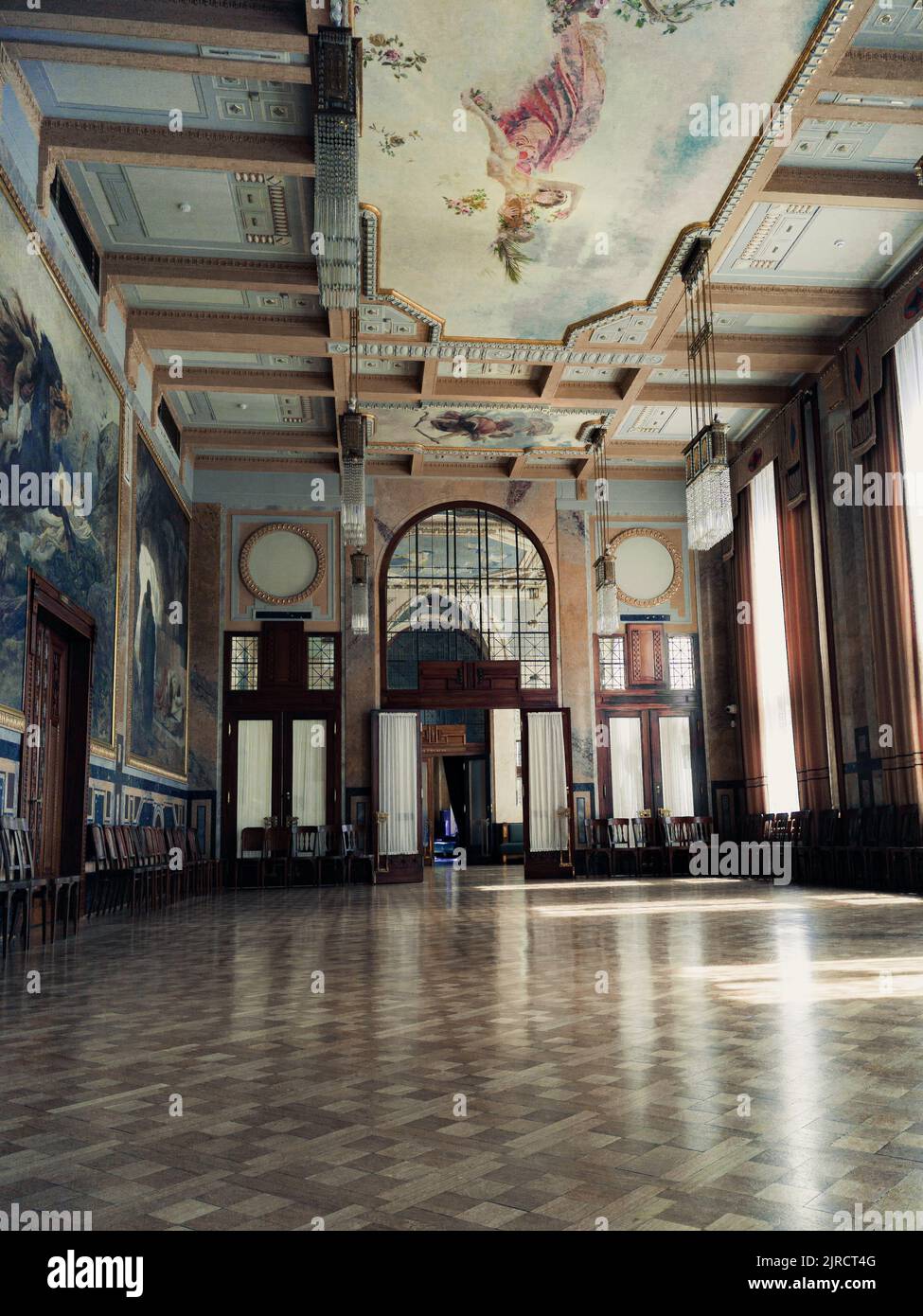 A vertical shot of the interior design of a classic hall Stock Photo ...
