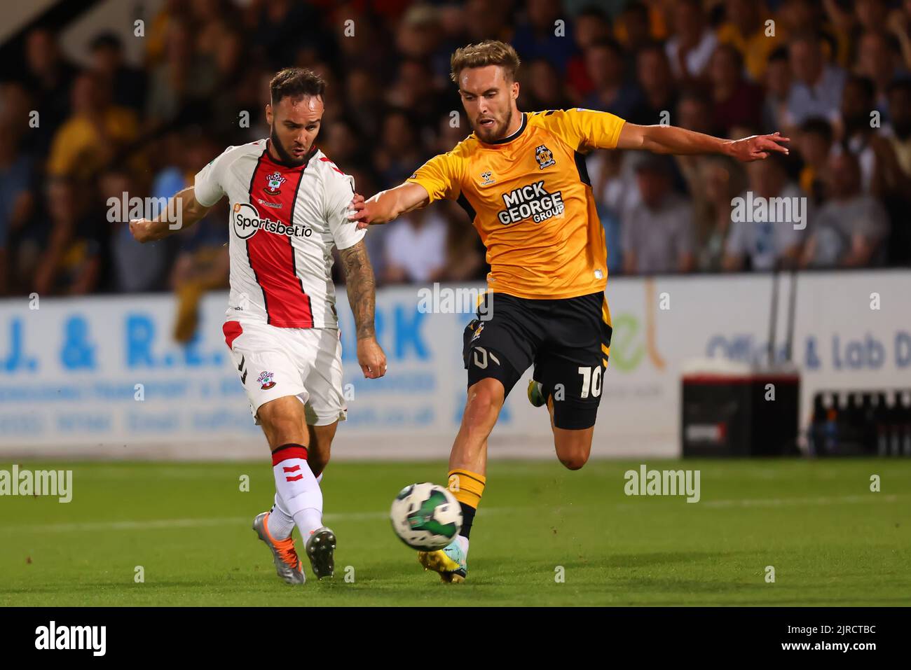 Abbey Stadium, Cambridge, UK. 23rd Aug, 2022. EFL Carabao Cup football ...