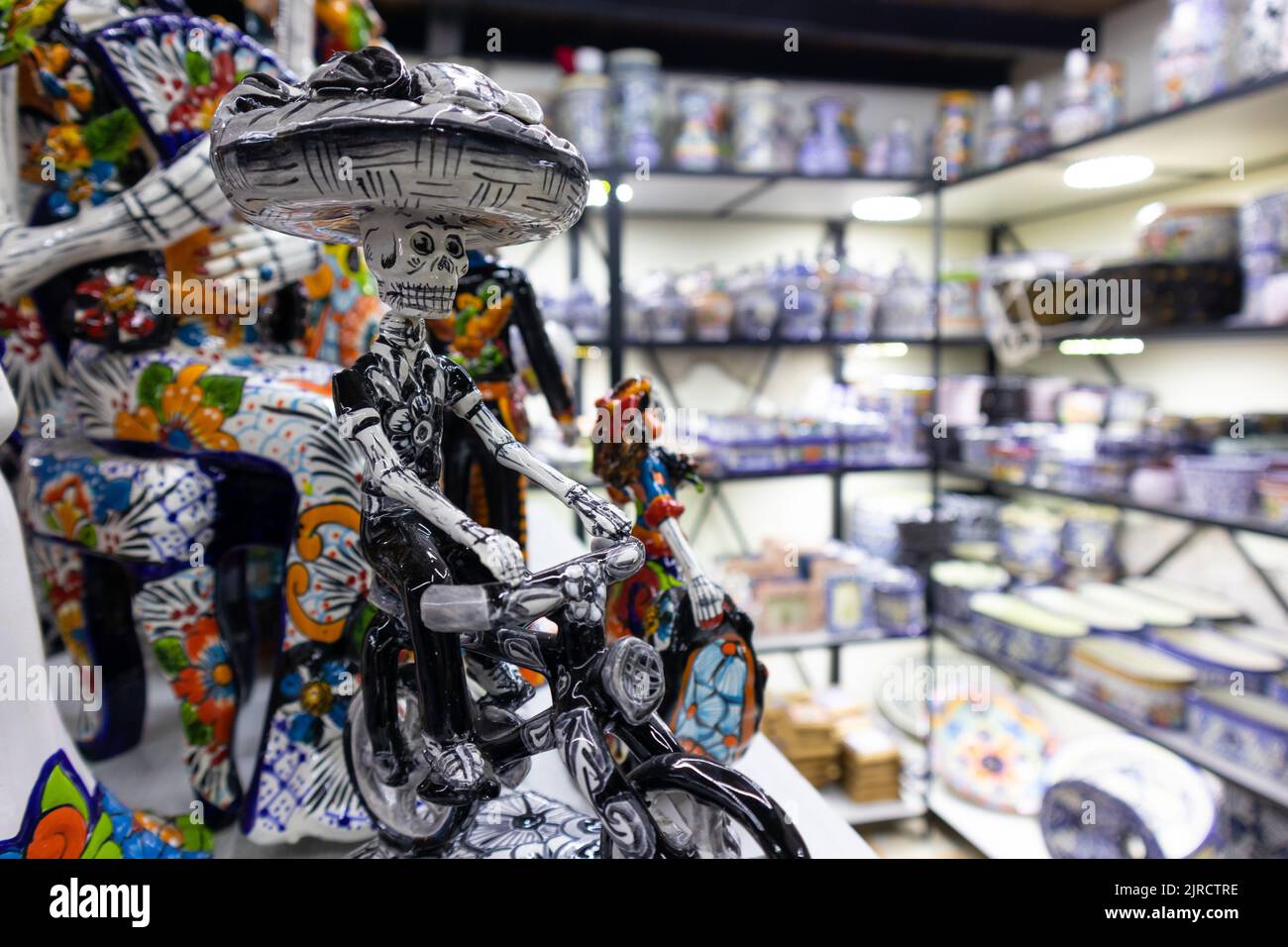 pottery sculpture statue of a traditional catrin day of the dead ...