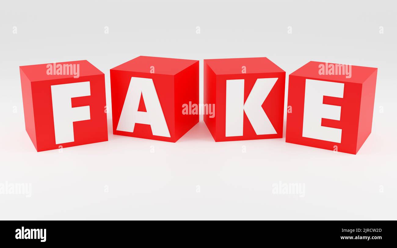 Fake news online internet media Deception and propaganda journalism 3D ...