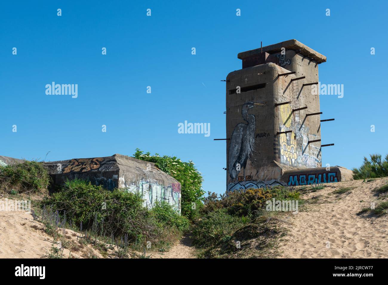 Bego Atlantic Wall remains, Quiberon, france Stock Photo - Alamy