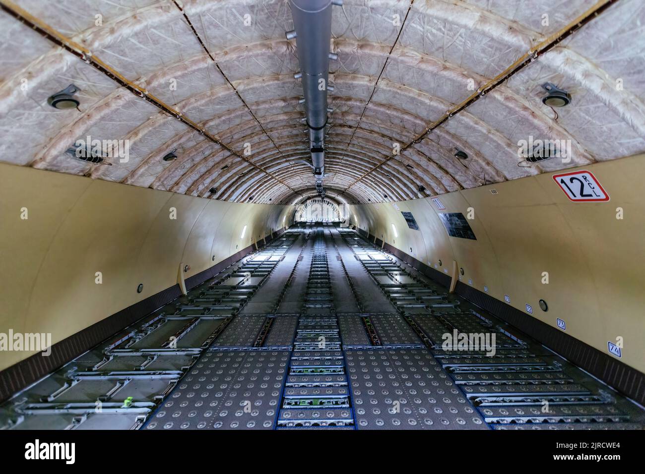 Inside the cargo bay of the aircraft Stock Photo - Alamy